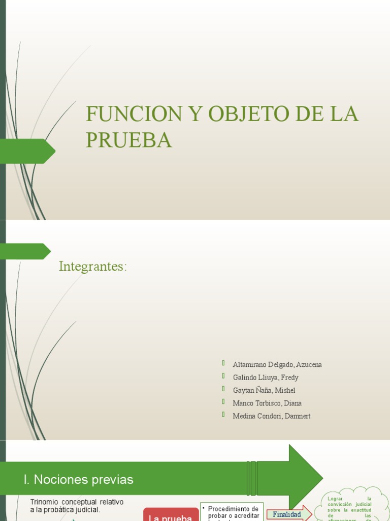 Funcion y Objeto de La Prueba | PDF | Verdad | Realidad