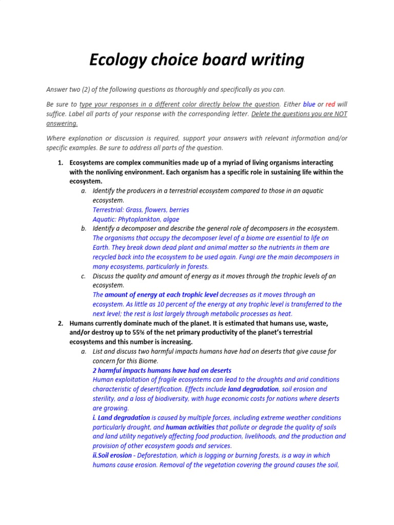 Human Impact on Ecosystem Biodiversity | PDF | Biodiversity | Ecosystem