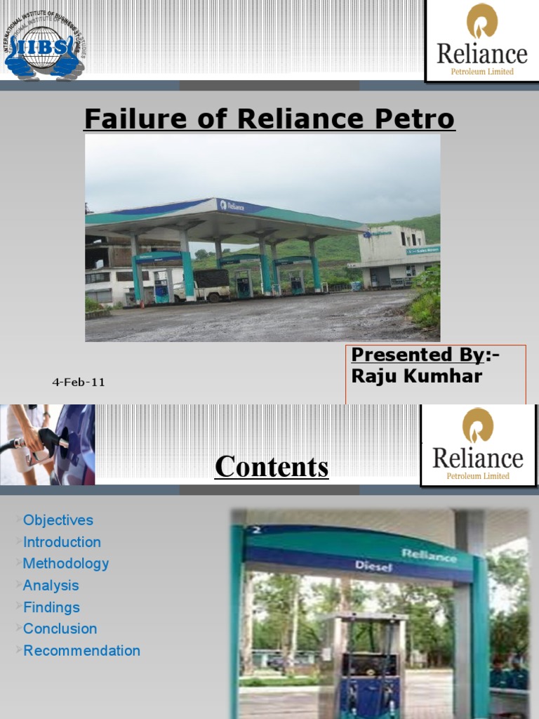 Failure of Reliance Petro: Presented By:-Raju Kumhar | PDF | Petroleum ...