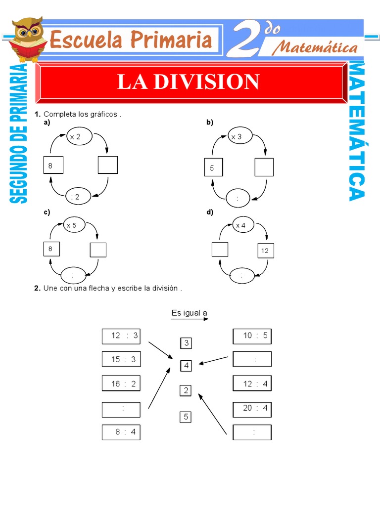 Ejercicios de División para Segundo Grado | PDF
