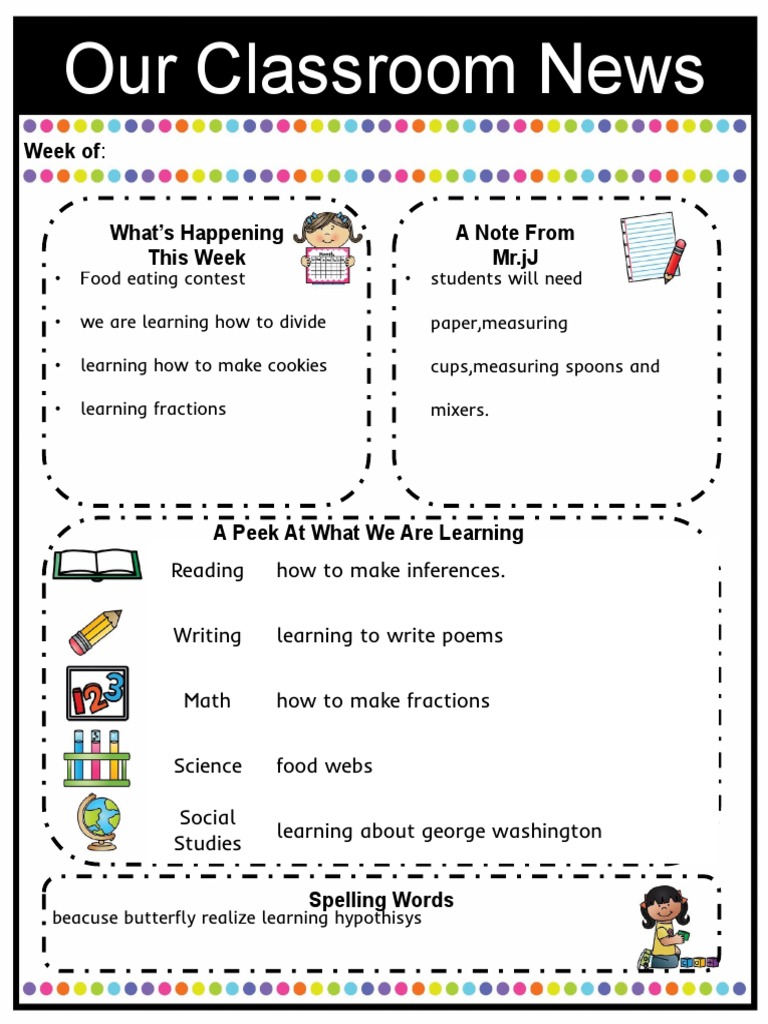 2018 Newsletter Freebie Editable | PDF