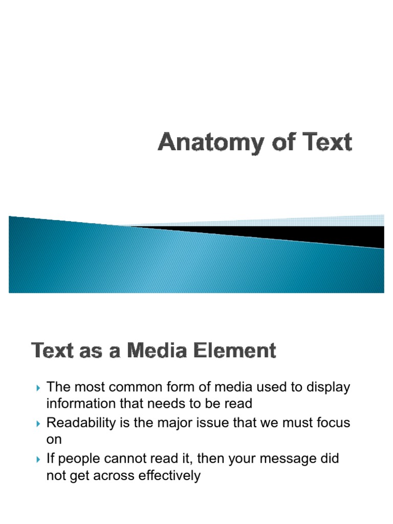 Anatomy of Text | PDF | Typefaces | Serif