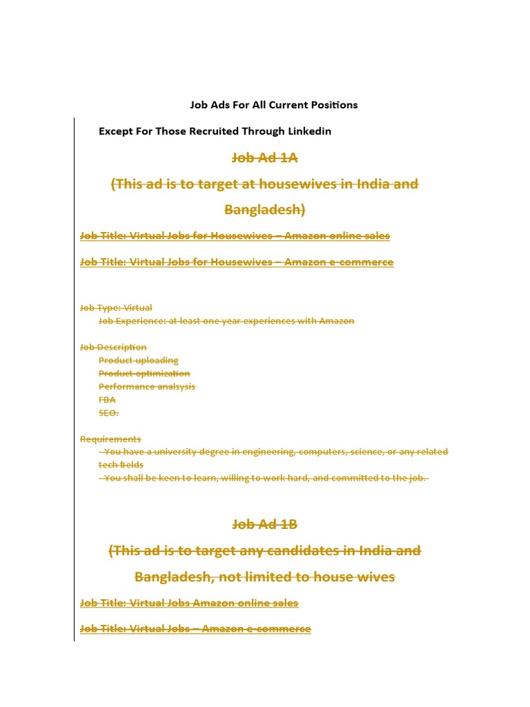 Job Ads June 09 2020 | PDF | Internship | Job Hunting