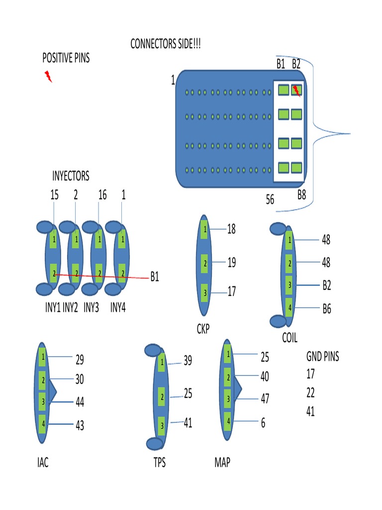 B1 B2 Positive Pins Connectors Side!!! | PDF