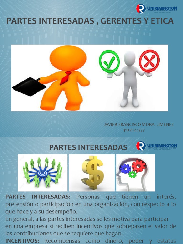 Partes Interesadas Gerentes y Etica | PDF | Toma de decisiones ...