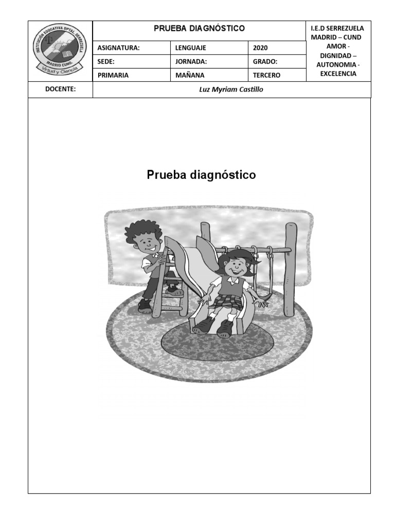 Prueba Diagnostico Grado 3° - Lenguaje | PDF | Felidae | León