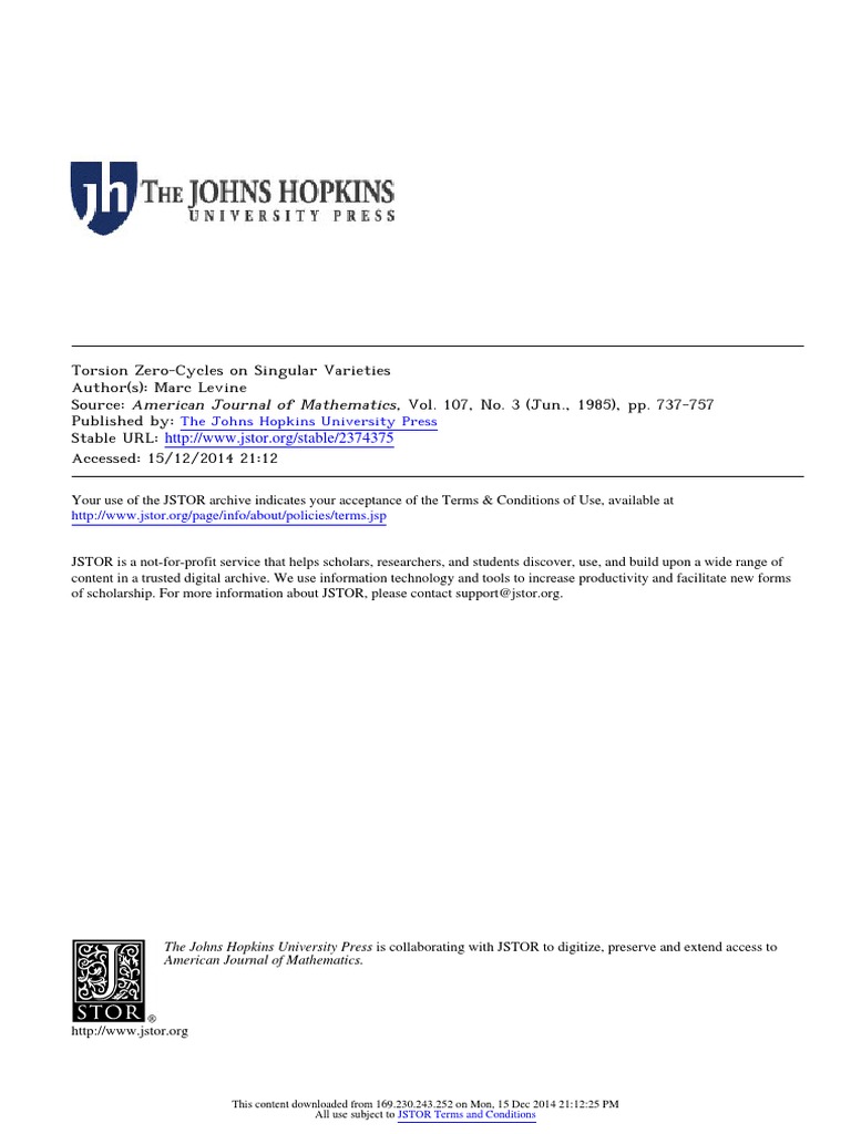 The Johns Hopkins University Press | PDF | Group (Mathematics ...
