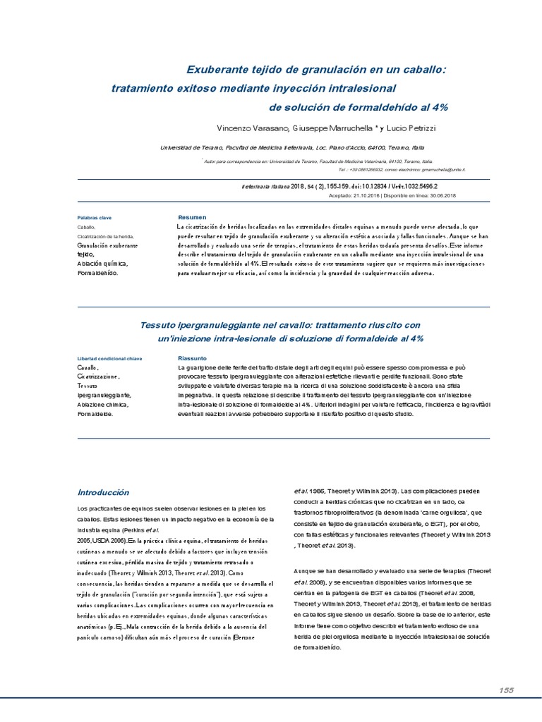 Exuberant Granulation Tissue in A Horse (Exposición Grupo 3, Octubre 14 ...