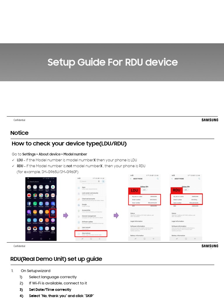 Setup Guide For RDU Device: Confidential | PDF | Computer File ...
