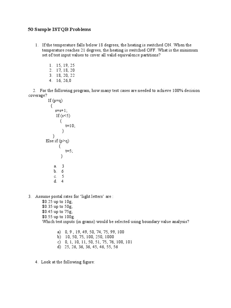 ISTQB Test Design Techniques Samples | PDF | Teaching Mathematics ...