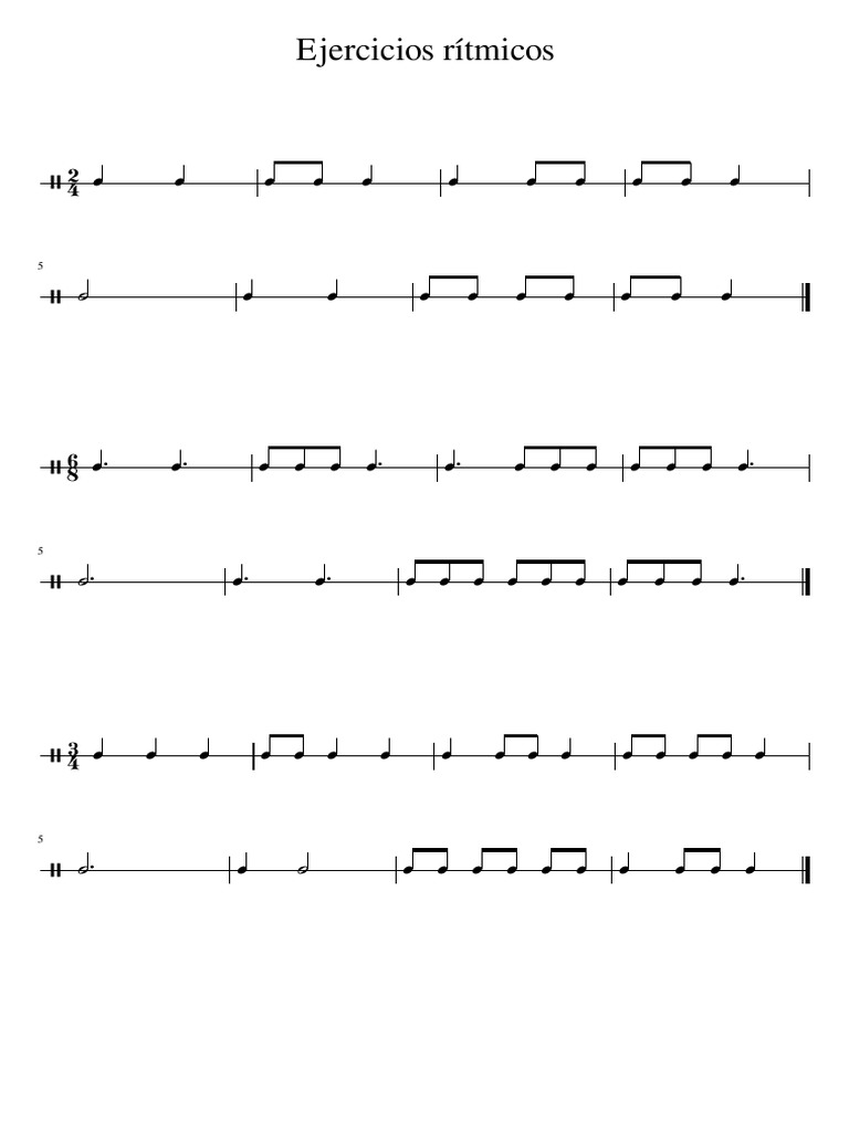 Ejercicios Rítmicos | PDF