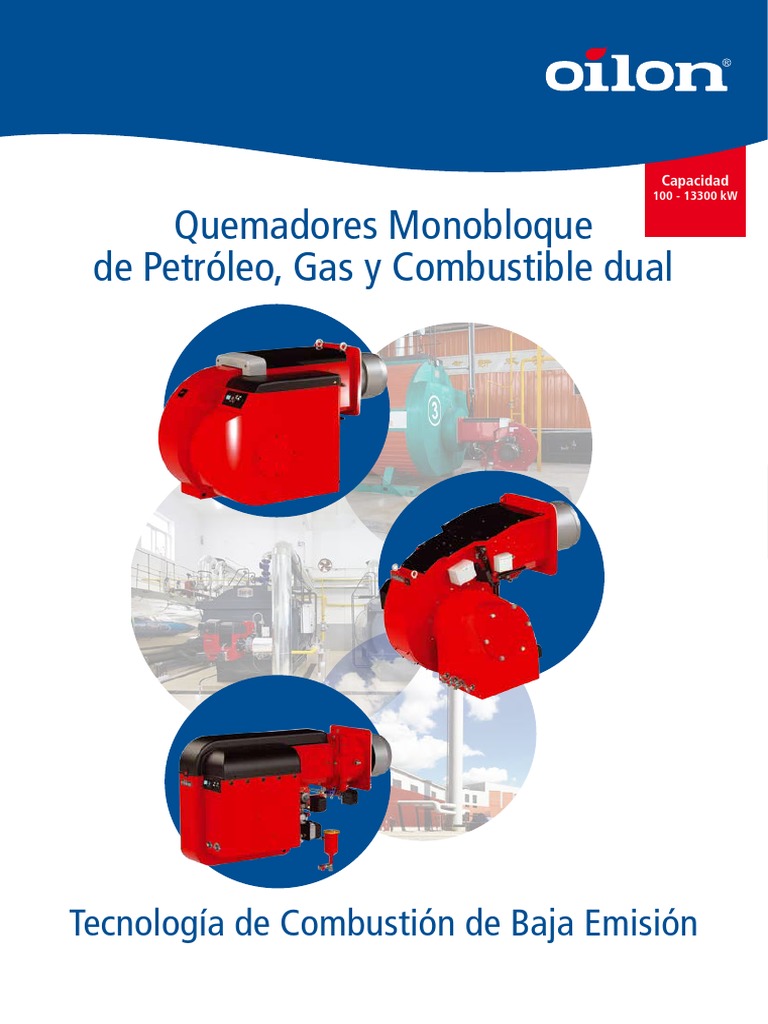 Quemadores Oilon: Eficiencia y Tecnología | PDF | Combustión | Gas natural
