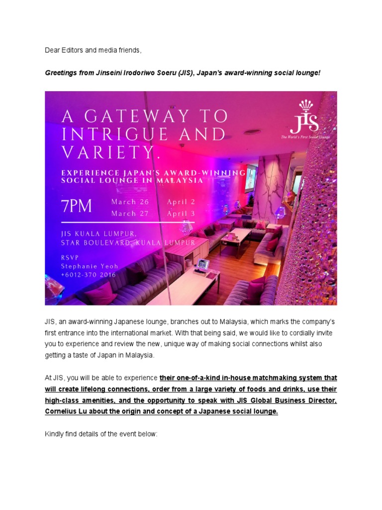 Jis Media Invitation Draft | PDF