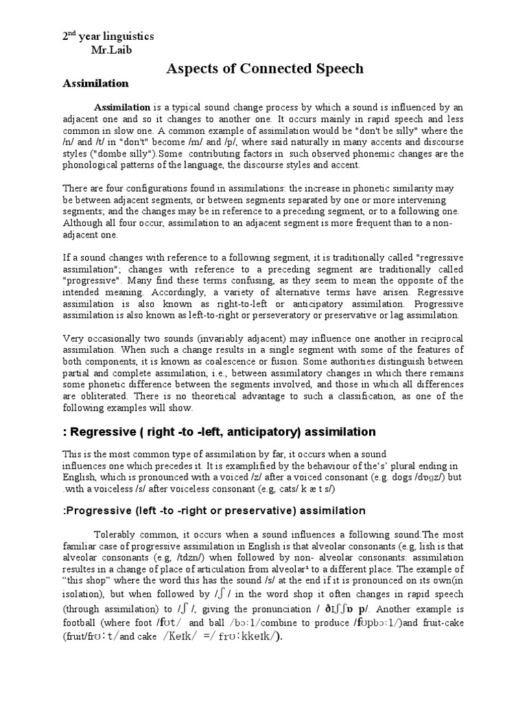 Connected Speech | PDF | Oral Communication | Human Voice