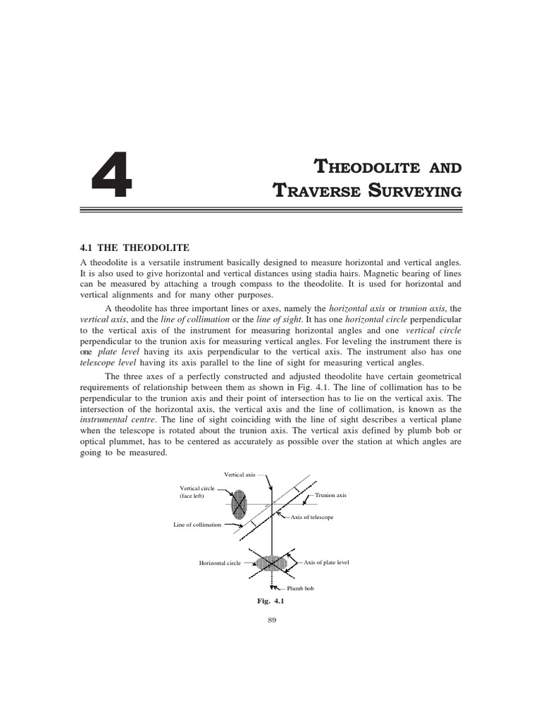 Theodolite & Transverse Surveying | PDF | Minute And Second Of Arc ...