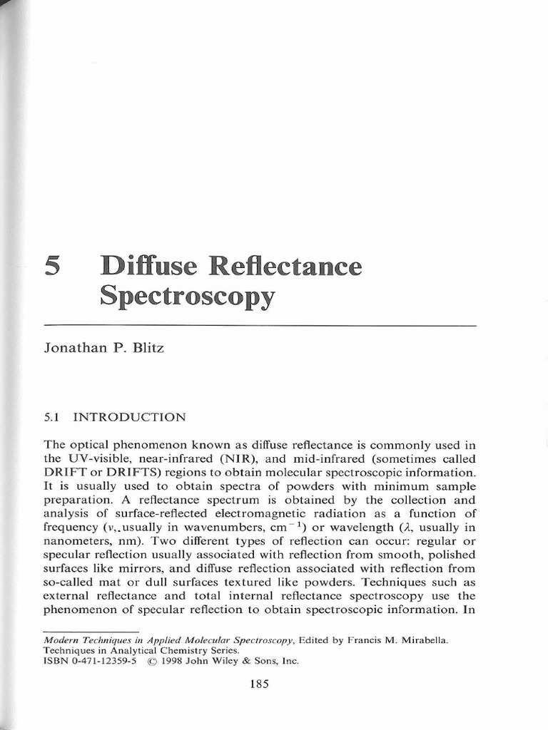 Diffuse Reflectants Spec J. Blitz PDF | PDF | Reflection (Physics ...