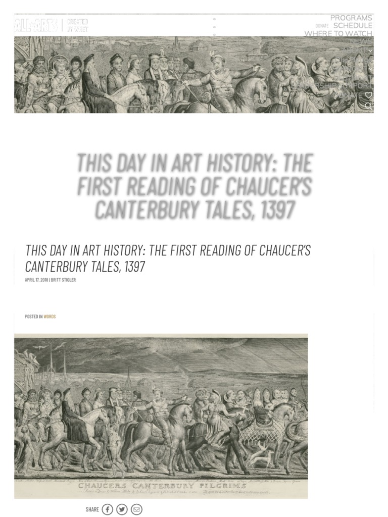 Chaucer's First Reading, 1397 | PDF | The Canterbury Tales | Geoffrey ...