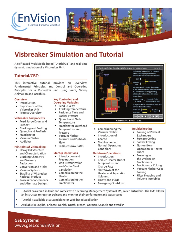 Envision: Visbreaker Simulation and Tutorial | PDF | Chemical ...