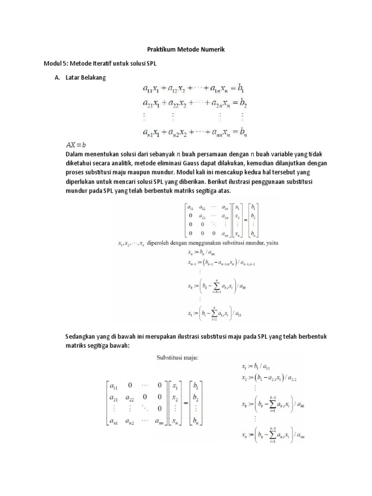 Modul Praktikum Metnum 5 | PDF