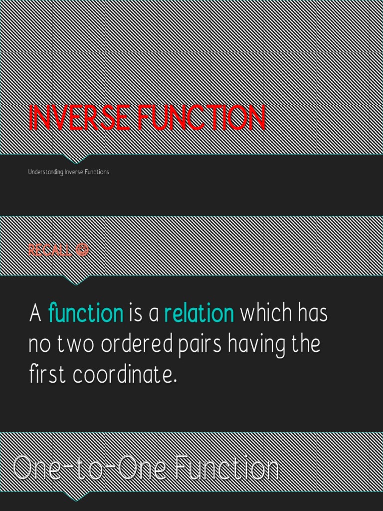 Lecture 7. Inverse Functions | PDF