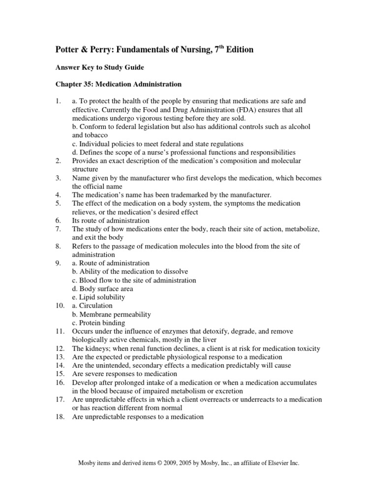 Medication Administration Study Guide | PDF | Intravenous Therapy ...