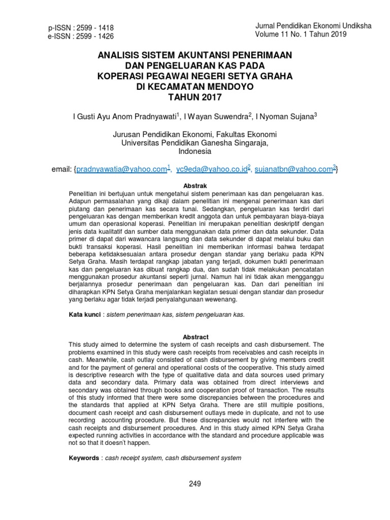 Analisis Sistem Akuntansi Penerimaan Dan Pengeluar | PDF | Karier ...