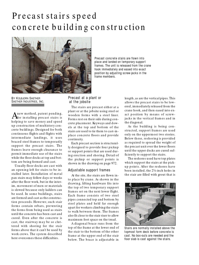 Concrete Construction Article PDF - Precast Stairs Speed Concrete ...