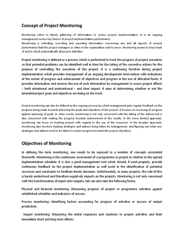 Project Monitoring, Evaluation and Closure | PDF | Project Management ...