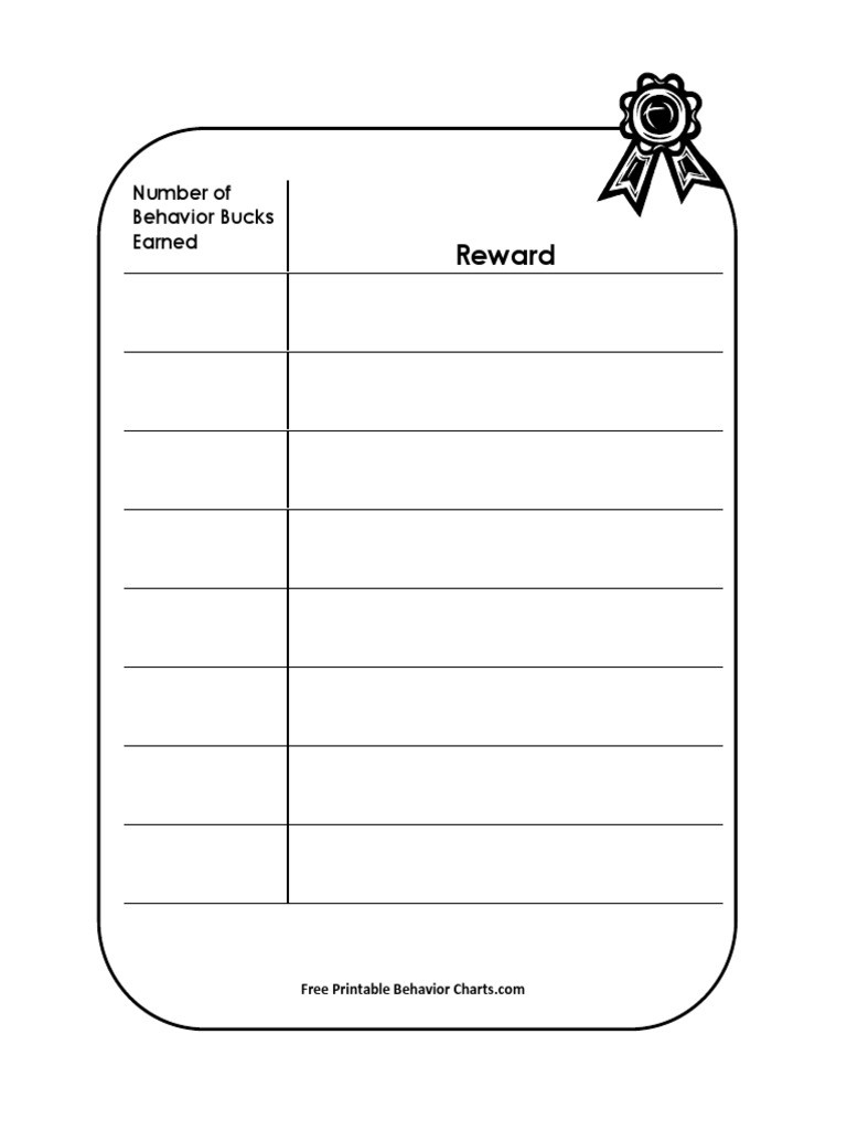Behavior Bucks Reward Chart Guide | PDF
