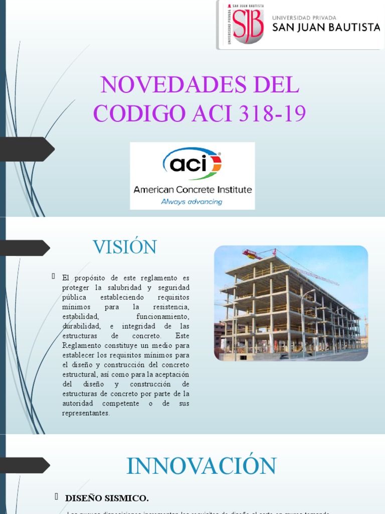Novedades Del Codigo Aci 318-19 | PDF | Hormigón | Física Aplicada e ...