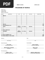 Sample of Program of Work Deped | PDF | Business | Government