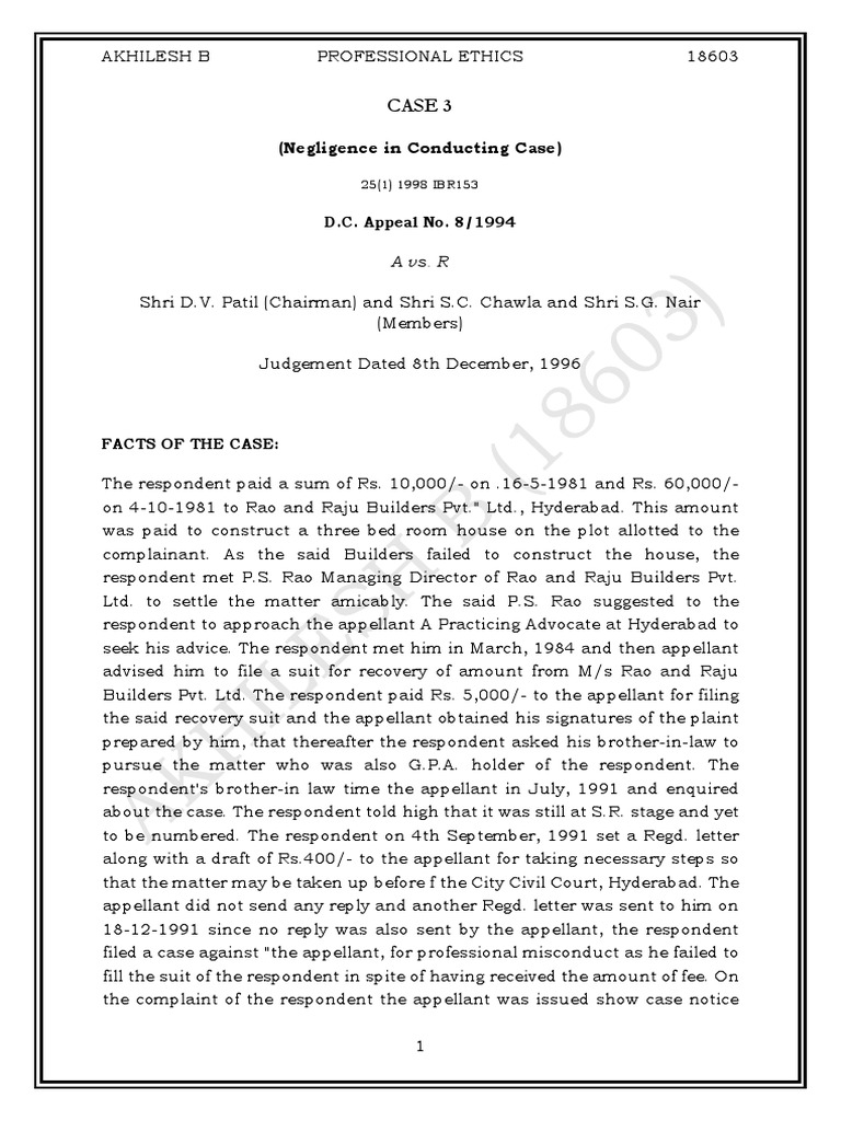 Professional Ethics Assignment | PDF | Evidence | Lawsuit