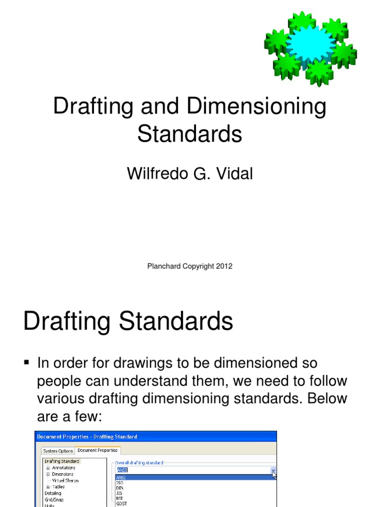 Drafting and Dimensioning Standards: Wilfredo G. Vidal | Download Free ...