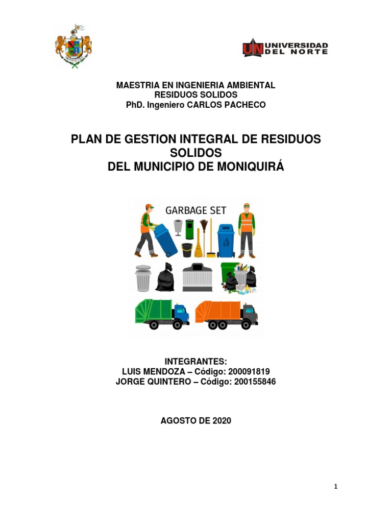 PGIRS Moniquira | PDF | Reciclaje | Residuos