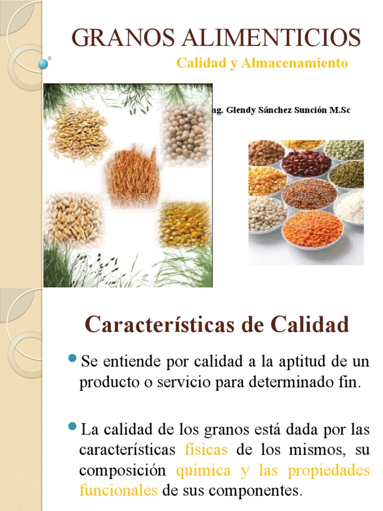 Granos Alimenticios | PDF | Cereales | Absorción (Química)