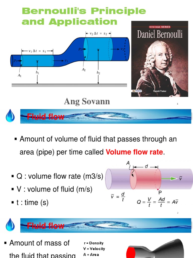 Bernoulli's Principle and Application: Ang Sovann | PDF | Fluid Dynamics | Viscosity