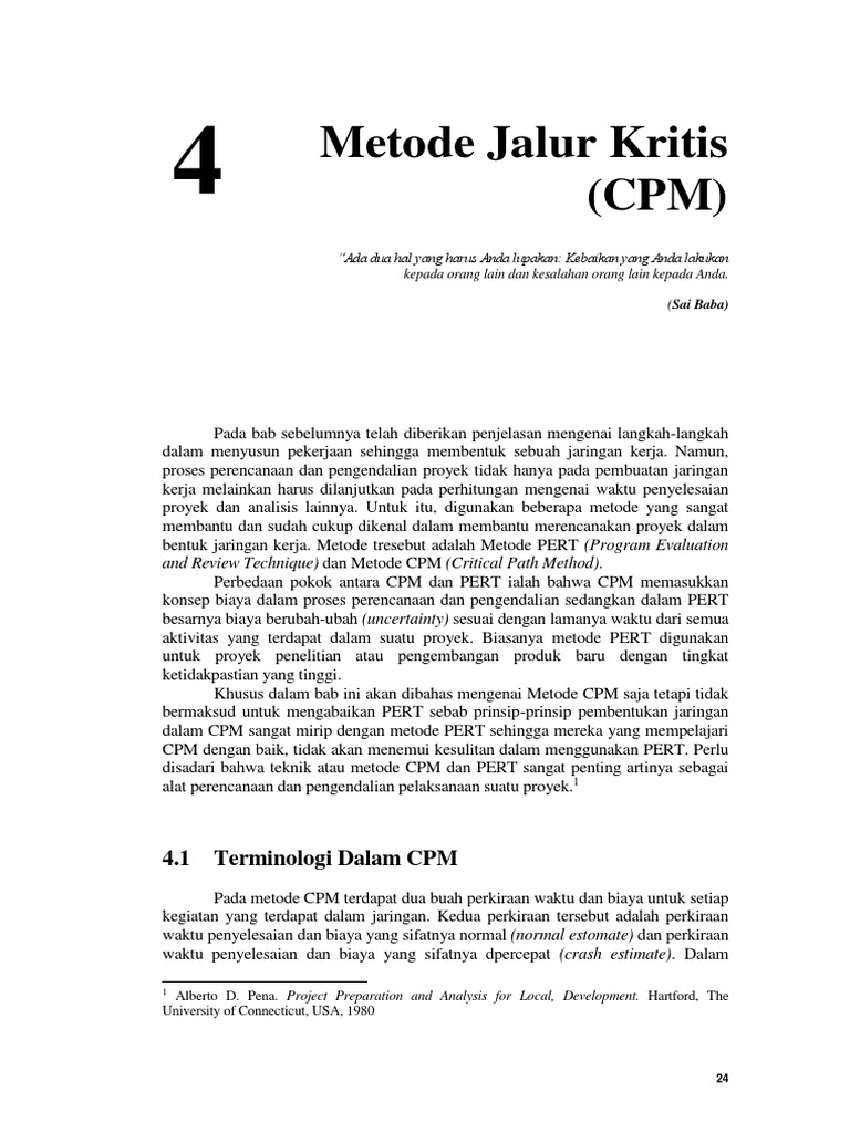 Materi CPM Dan Contoh Soal PDF | PDF
