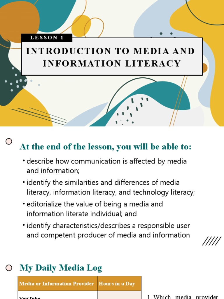 INTRO TO MEDIA AND INFO LIT | PDF | Information Literacy | Mass Media