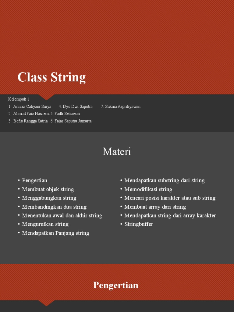 Materi Class String | PDF