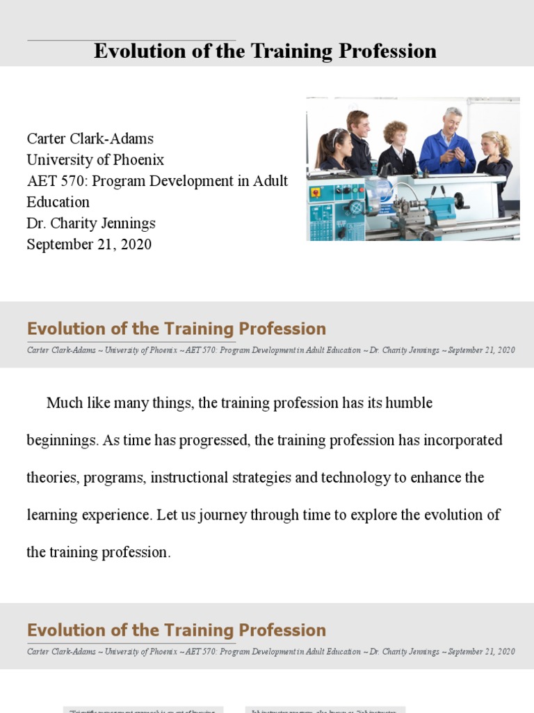 History of Training Profession Evolution | PDF | Behaviorism ...