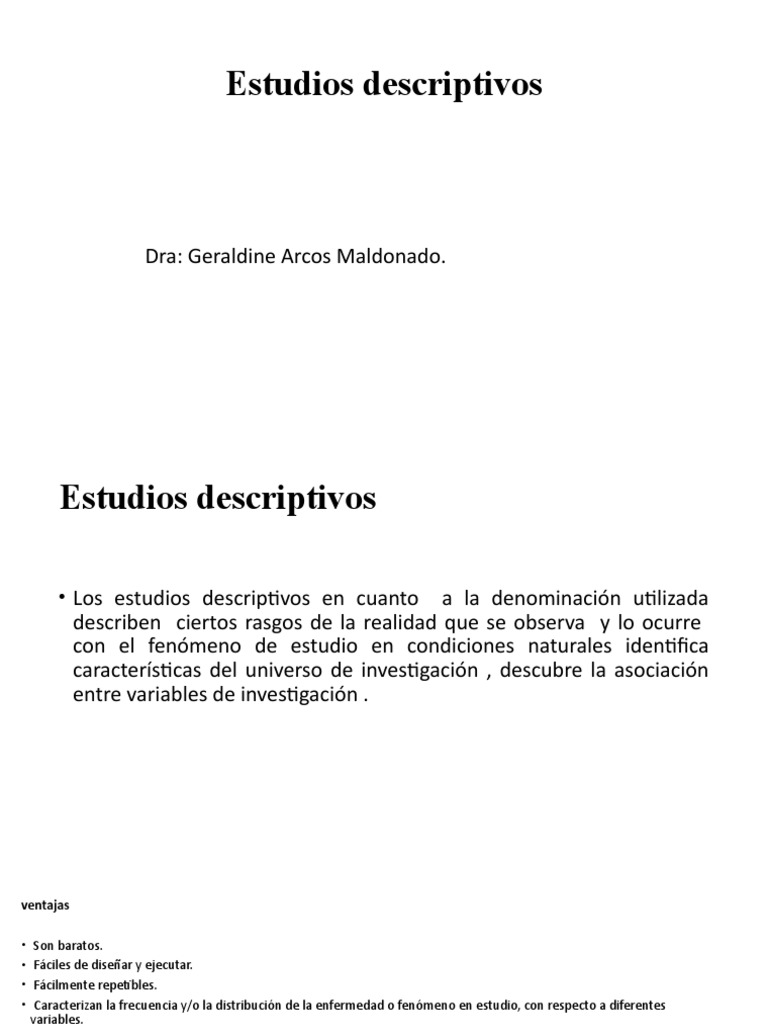 Estudio Descriptivo | PDF