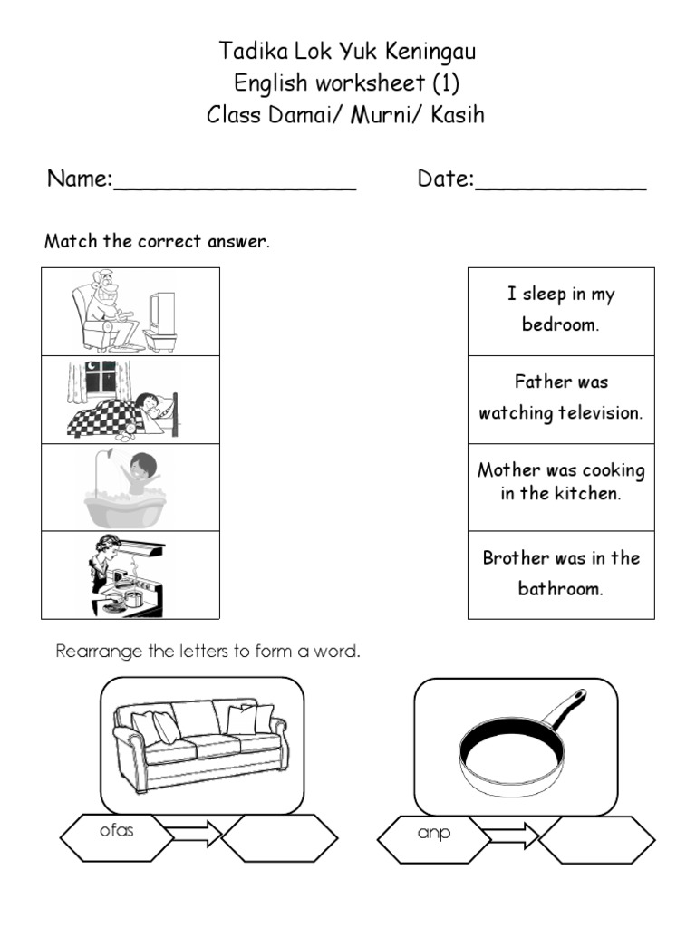 English Worksheet 1 PDF | PDF