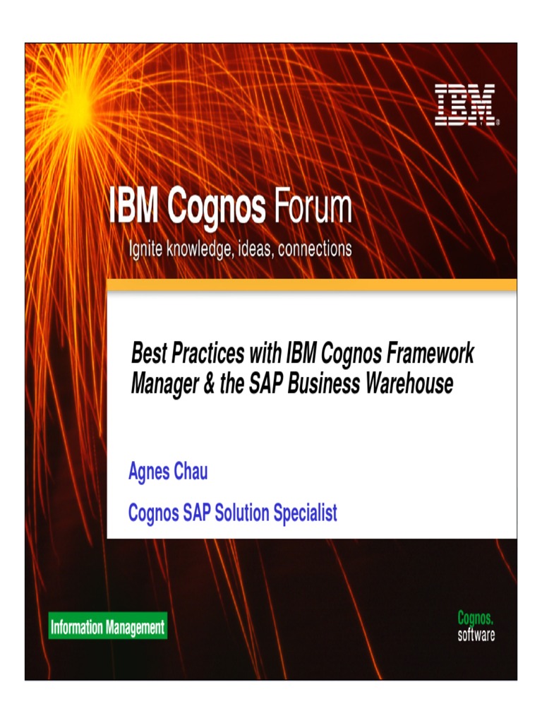 Best Practices With Ibm Cognos Framework Manager And The Sap Business Warehouse Pdf Metadata