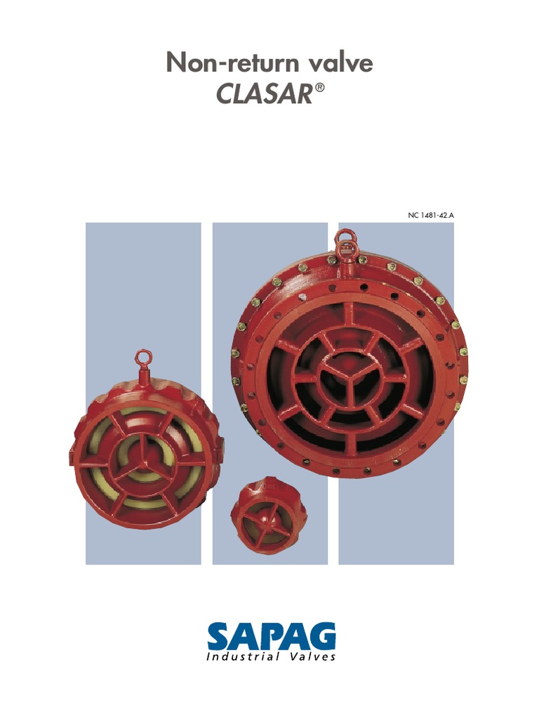 Non-Return Valve: Clasar | PDF | Pump | Valve