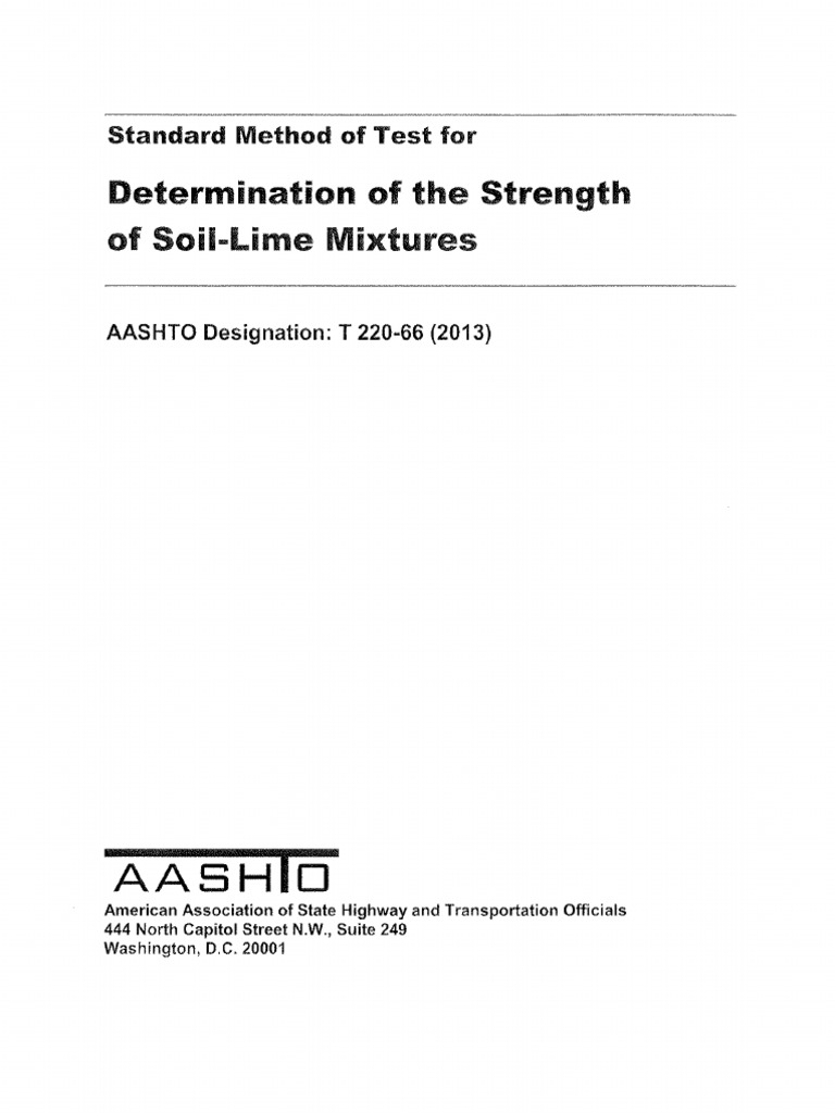 Aashto T-220 PDF | PDF