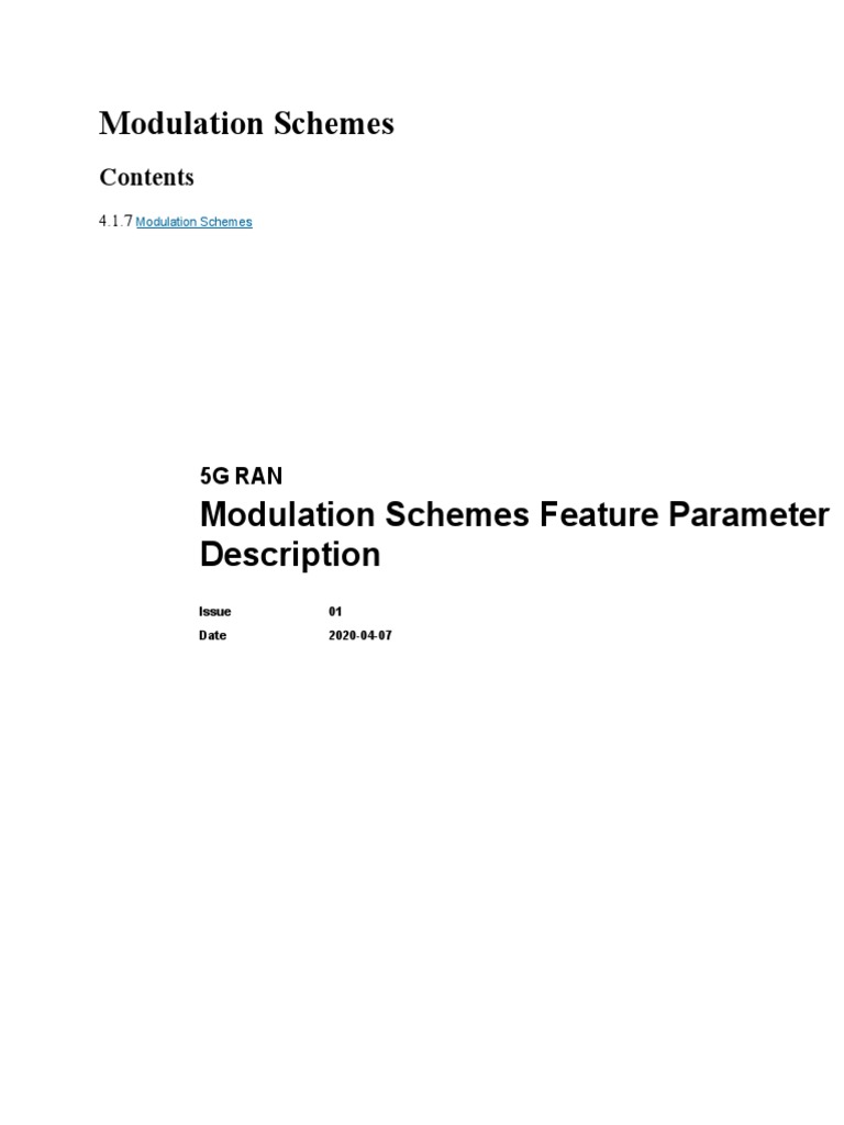 5G Modulation Schemes | PDF | Modulation | Computer Data