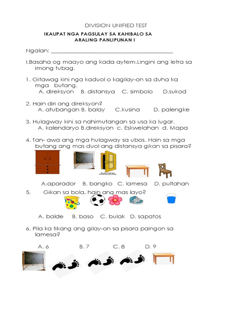 G1 - 4th Grading AP Grade 1 2019-2020 | PDF