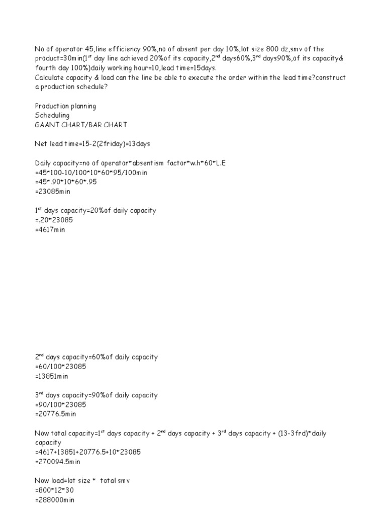 Production Operation Management Pdf Working Time Labor