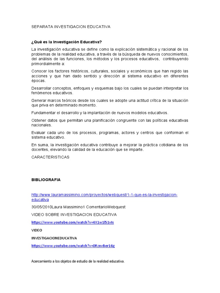 Separata 5 Investigacion Educativa | PDF | Método científico | Conocimiento