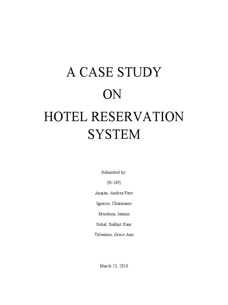 Case Study | PDF | Point Of Sale | Hotel And Accommodation